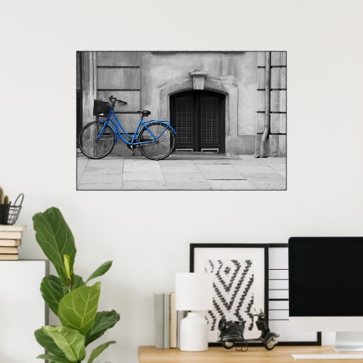Blue Bicycle Poster | Zazzle