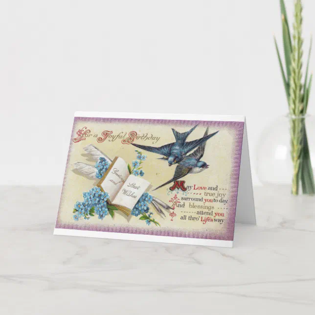 Blue Bird Birthday Card | Zazzle