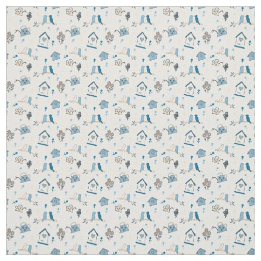 Blue Bird Fabric | Zazzle.com
