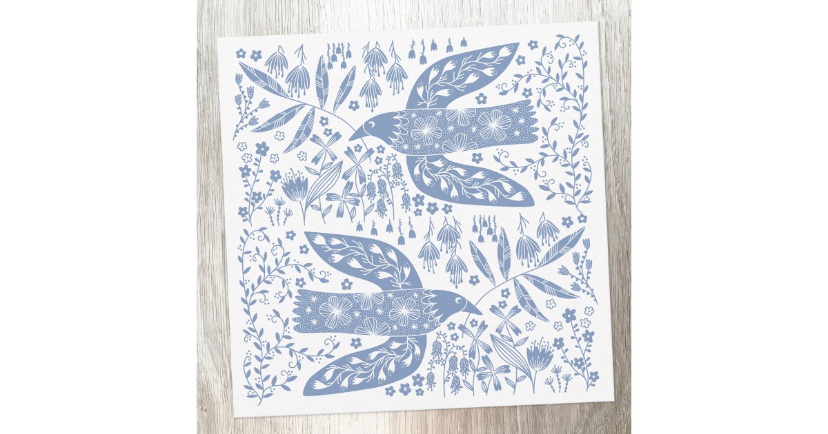 Blue Bird Note Card | Zazzle