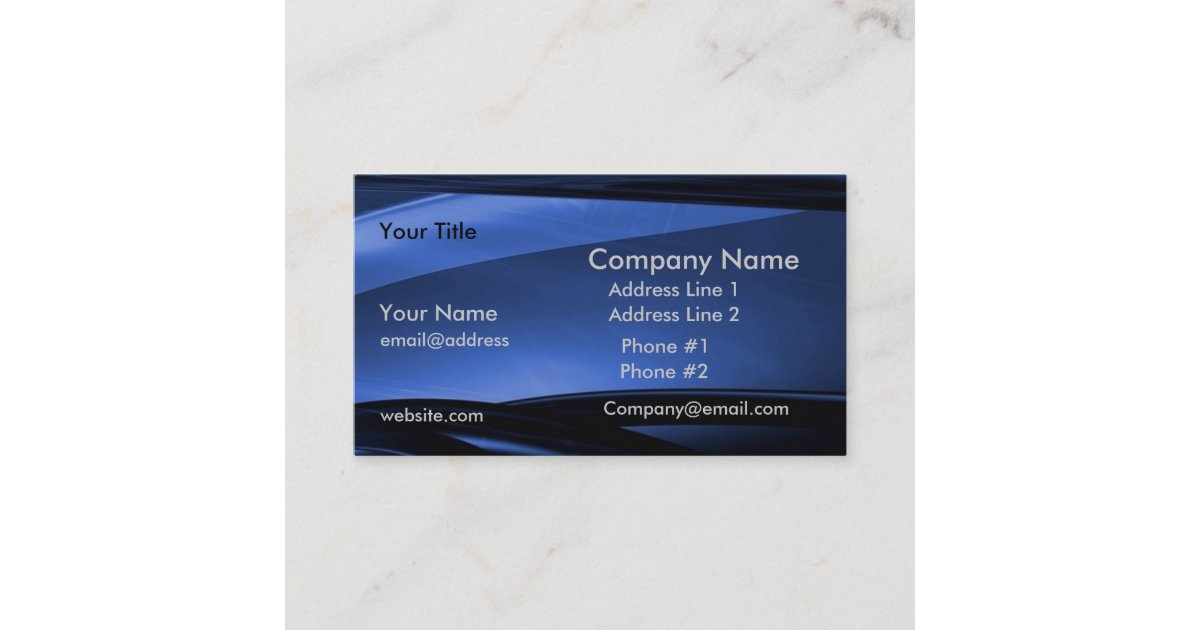 Blue Black Modern Business Profile Card | Zazzle