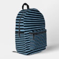 Blue Black Stripes Seamless Pattern Printed Backpack | Zazzle