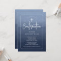 Blue Blessings Confirmation Invitation | Zazzle