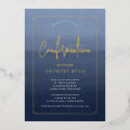Blue Blessings Confirmation Invitation Foil Invitation | Zazzle