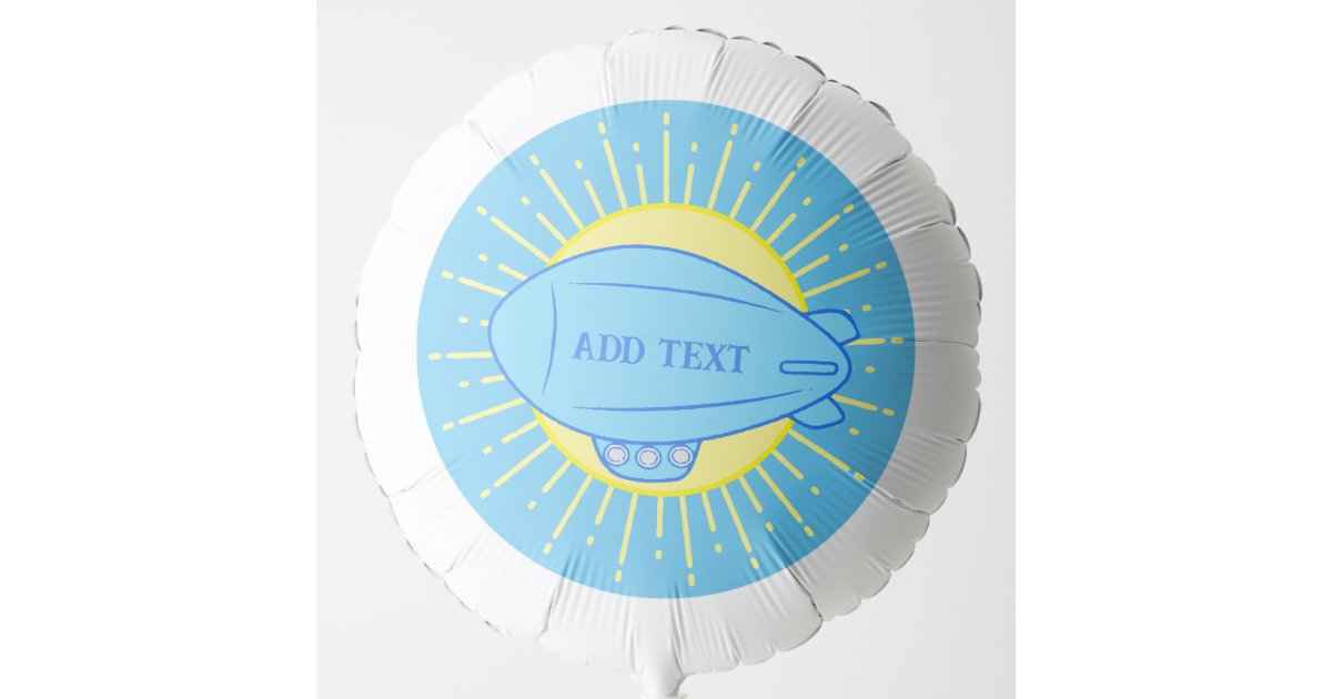 Blue Blimp Balloon Custom | Zazzle