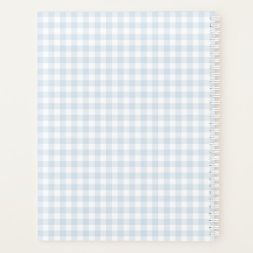Blue Blue Gingham Custom Year Planner | Zazzle