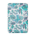 Blue Boho Vintage Floral Print Bath Mat | Zazzle