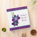 Blue Bom Dendrobium Orchid Recipe Binder | Zazzle