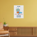 Blue Bookworm Theme Poster | Zazzle
