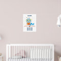 Blue Bookworm Theme Poster | Zazzle