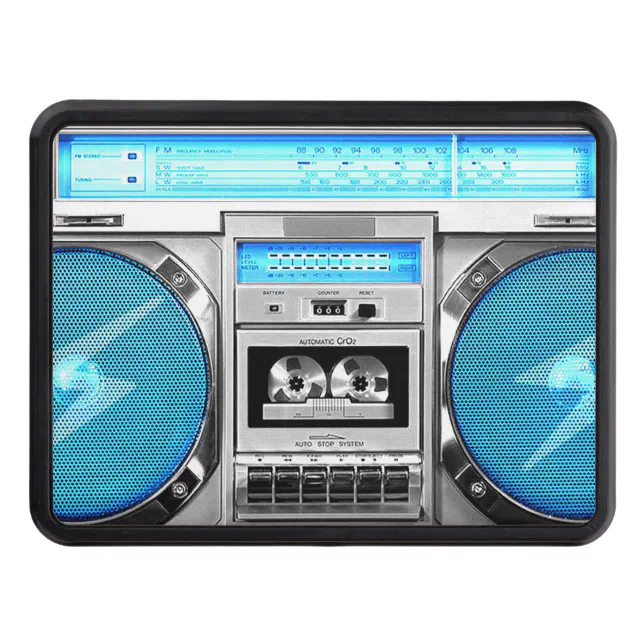 Blue boombox hitch cover | Zazzle