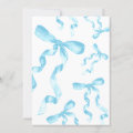 Blue Bow Birthday Invitation | Zazzle