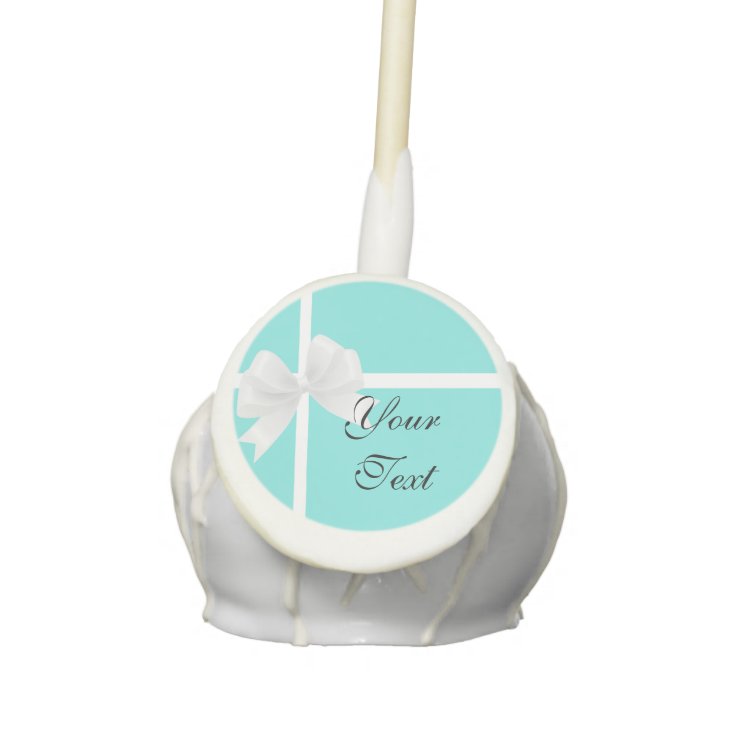 Blue & Bow Bridal Shower Party Cake Pops | Zazzle