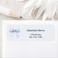 Blue bow return address label | Zazzle