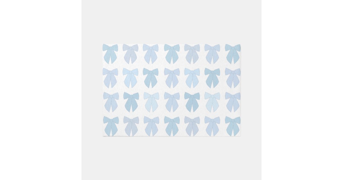 Blue Bows Rug | Zazzle