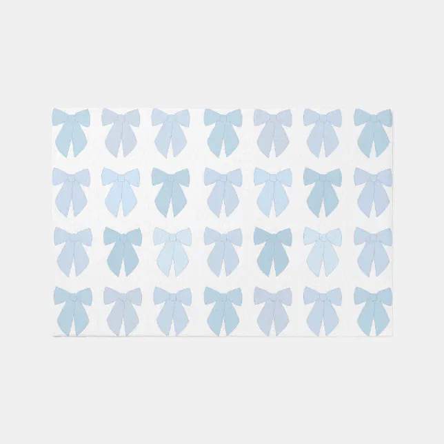 Blue Bows Rug | Zazzle