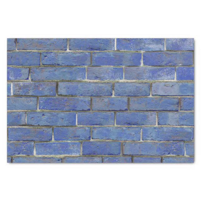 Blue Brick Pattern Tissue Paper | Zazzle