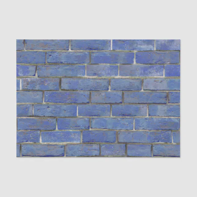Blue Brick Pattern Tissue Paper | Zazzle