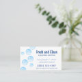 Blue Bubble Design House Cleaning Service Business Card | Zazzle