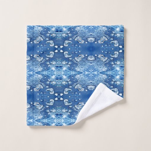 Blue Bubbles Abstract Pattern Bath Towels | Zazzle
