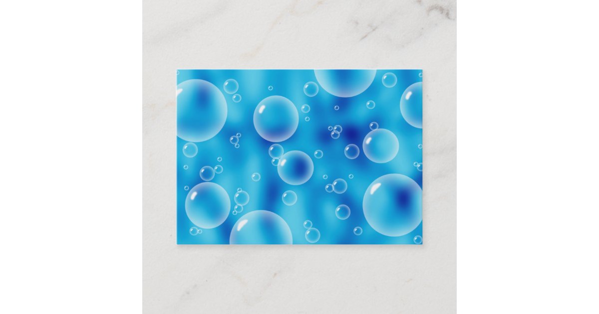 blue bubbles business cards | Zazzle.com