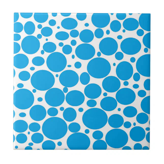 Blue Bubbles Tile | Zazzle