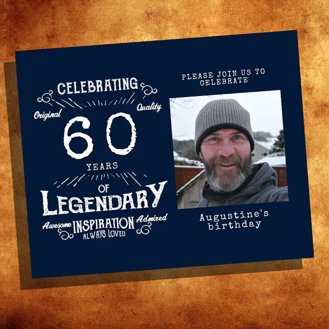 Blue Budget 60th Birthday Invitation Flyer | Zazzle