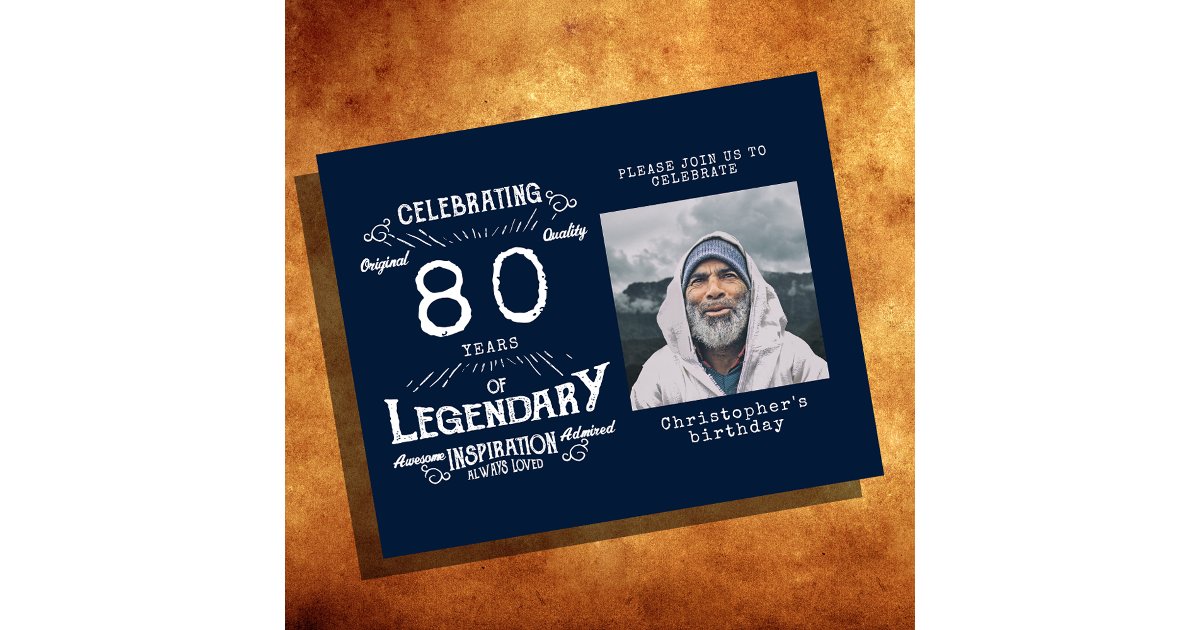 Blue Budget 80th Birthday Invitation Flyer | Zazzle