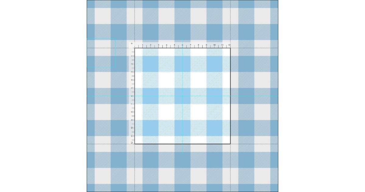 Blue Buffalo Check Pattern Fabric | Zazzle