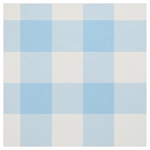Lapis Blue Buffalo Check Plaid Fabric | Zazzle.com