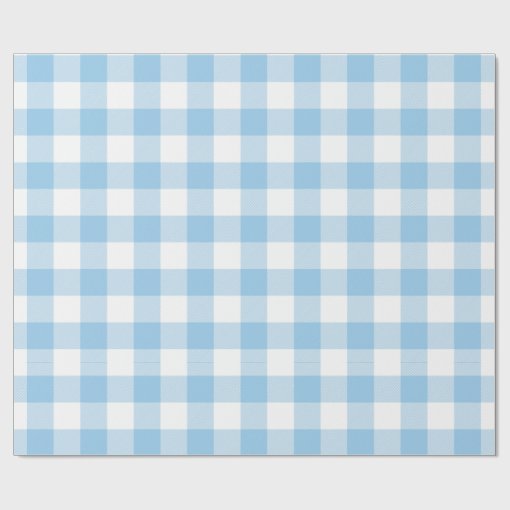 Blue Buffalo Check Pattern Wrapping Paper | Zazzle
