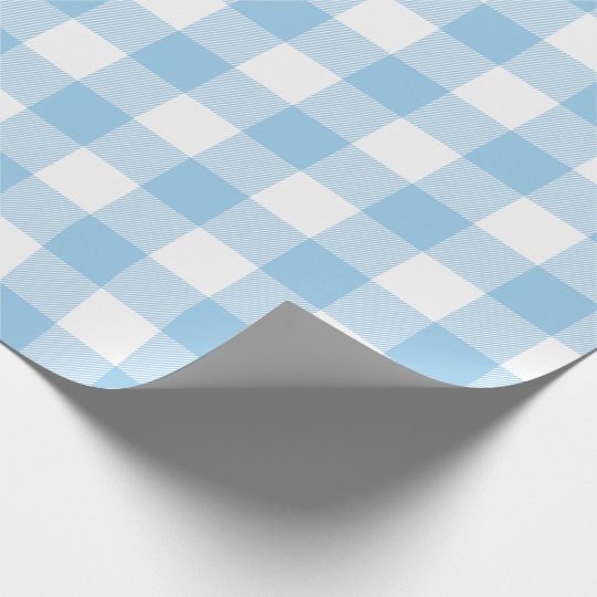 Blue Buffalo Check Pattern Wrapping Paper | Zazzle.com