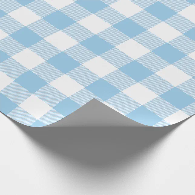 Blue Buffalo Check Pattern Wrapping Paper | Zazzle