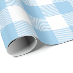 Blue Buffalo Check Pattern Wrapping Paper | Zazzle