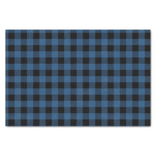 Blue Buffalo Check Tissue Paper | Zazzle.com
