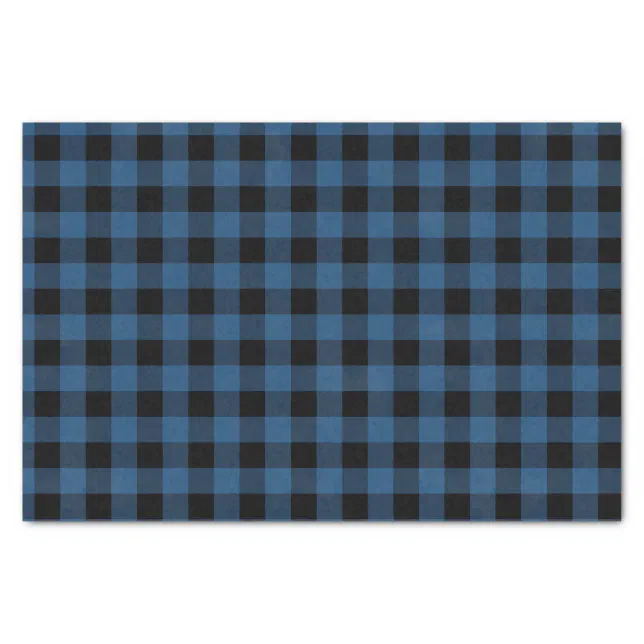 Blue Buffalo Check Tissue Paper | Zazzle