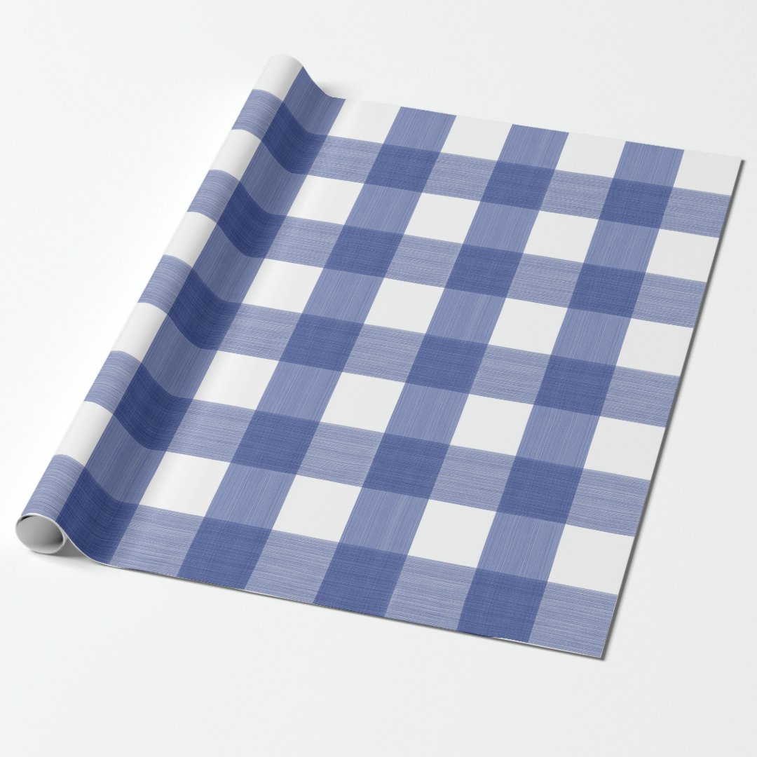 Blue Buffalo Plaid paper | Zazzle