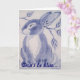 Blue Bunny Rabbit Get Well Card | Zazzle