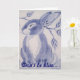 Blue Bunny Rabbit Get Well Card | Zazzle