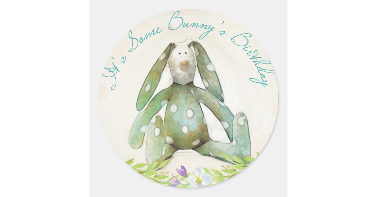 Blue Bunny Rabbit Sticker | Zazzle
