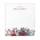 Blue Burgundy Floral Personalized Stationery Notepad | Zazzle