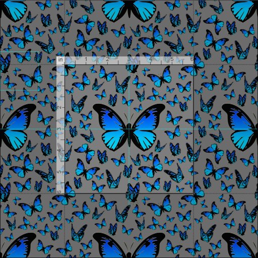 blue butterflies fabric | Zazzle