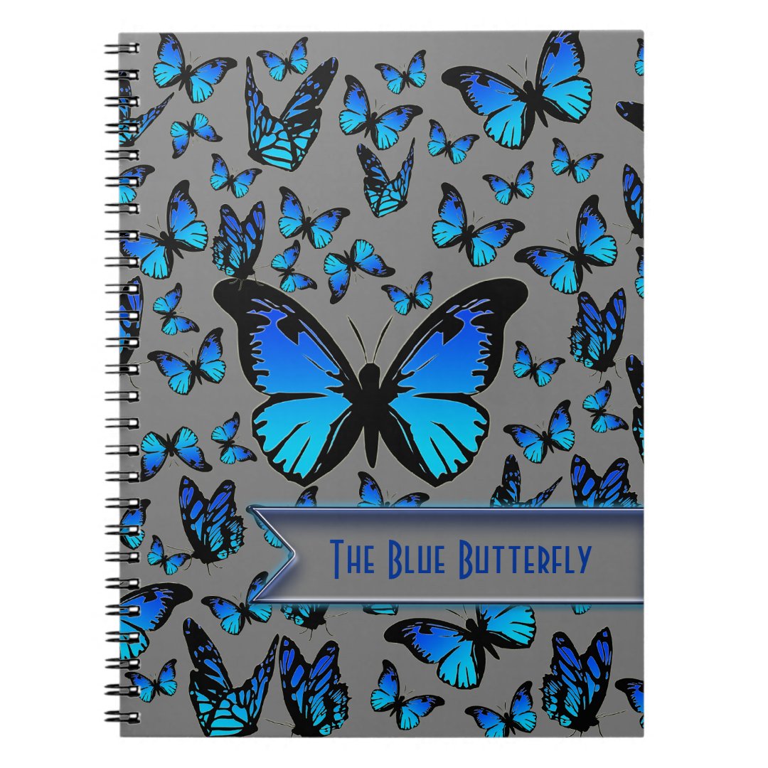 blue butterflies notebook | Zazzle