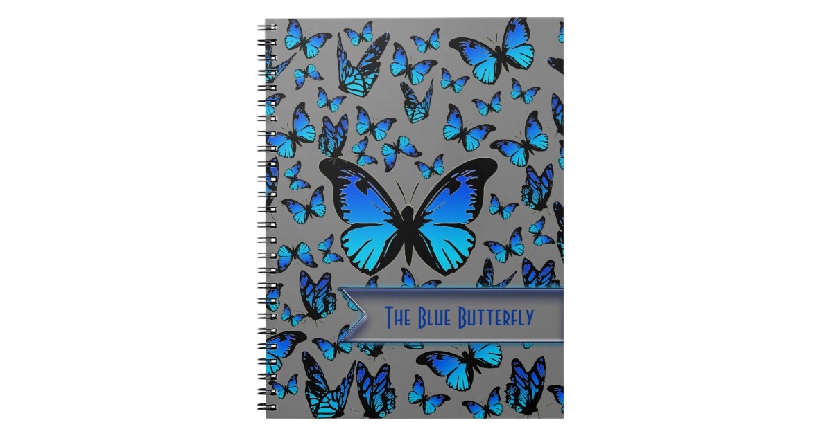 blue butterflies notebook | Zazzle