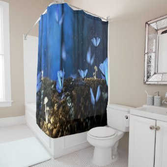 Blue Butterflies. Shower Curtain | Zazzle