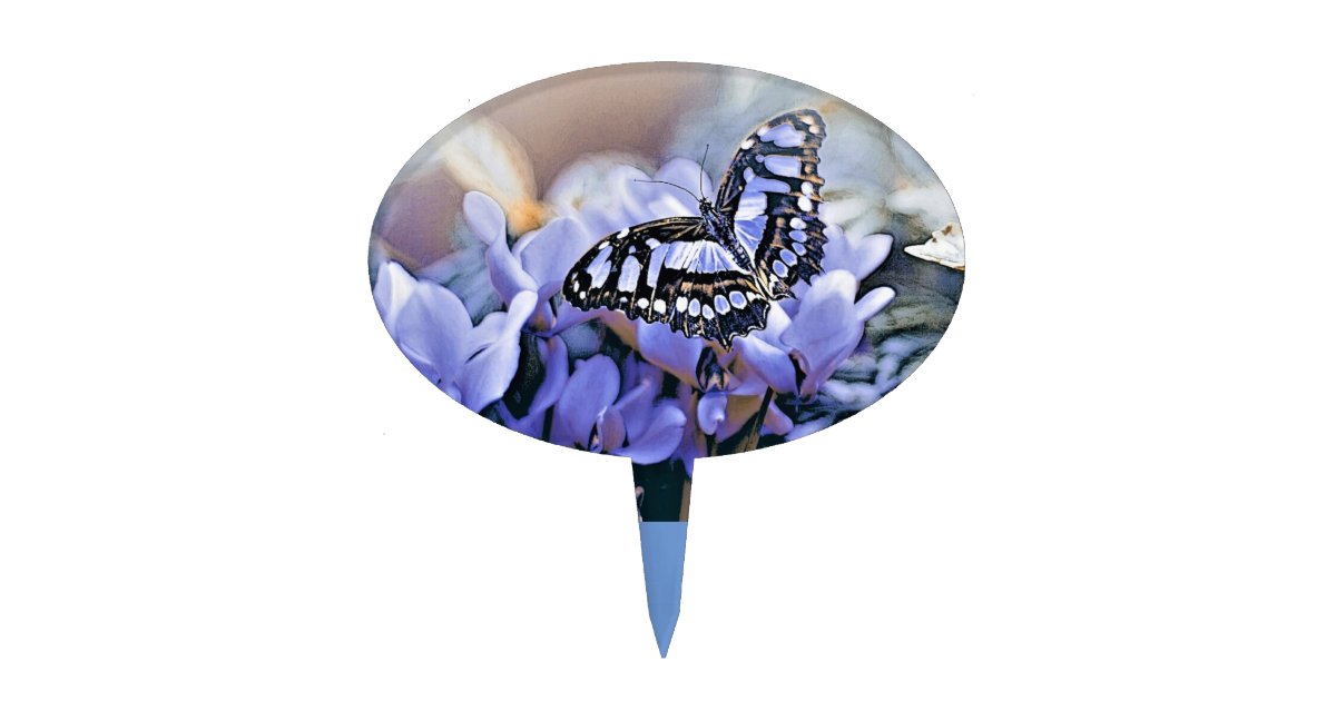 Blue Butterfly Cake Topper | Zazzle