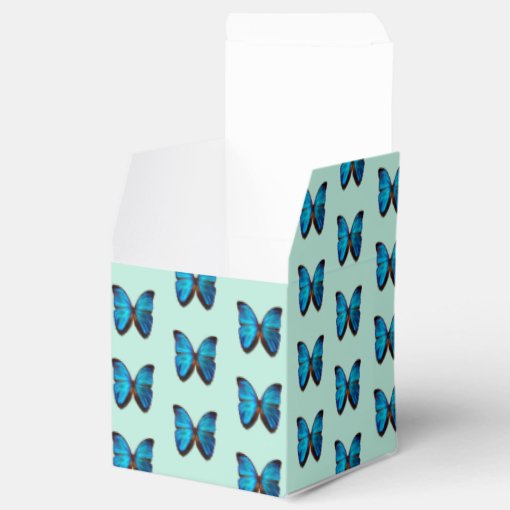 Blue Butterfly Favors Gift/Party Box | Zazzle