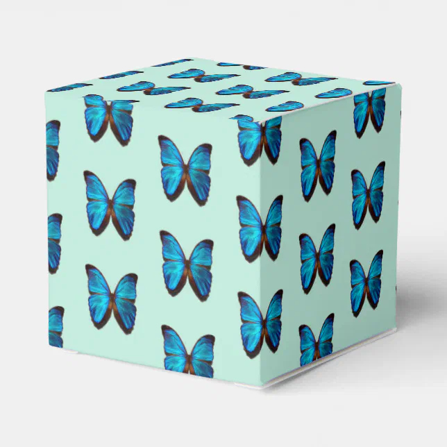 Blue Butterfly Favors Gift/Party Box | Zazzle