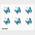 Blue Butterfly, Good Job, Teacher, Schooll Classic Round Sticker | Zazzle