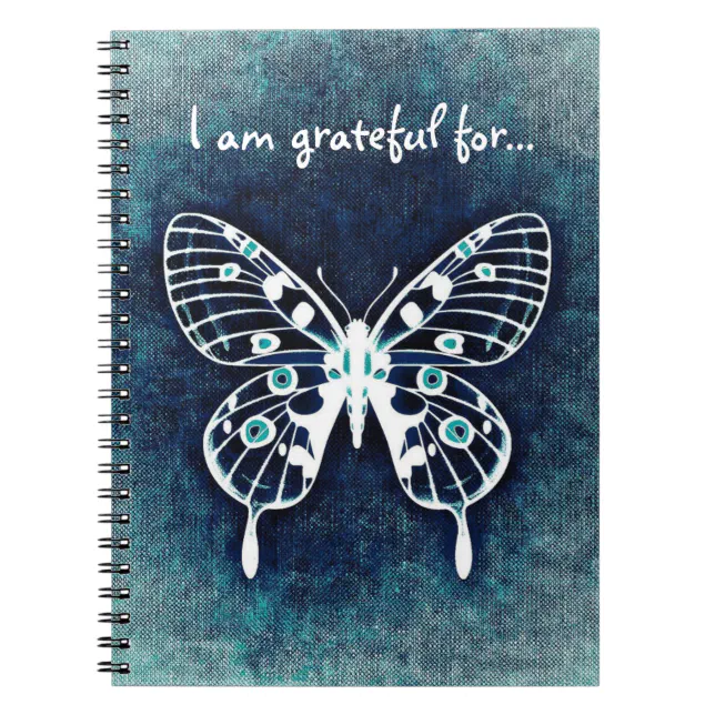 Blue Butterfly Gratitude Journal | Zazzle